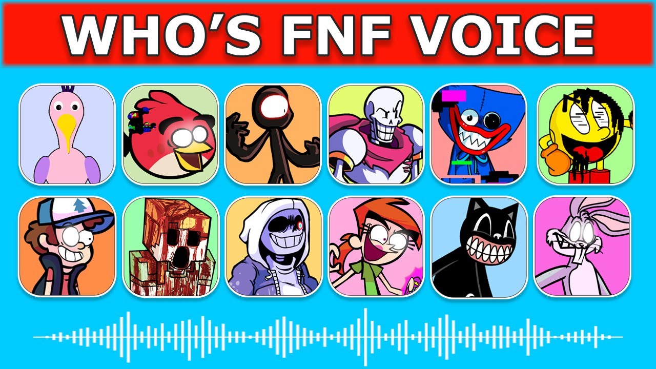 FNF - Guess Character by Their VOICE | Opilar Bird, Huggy Wuggy, Seek ...