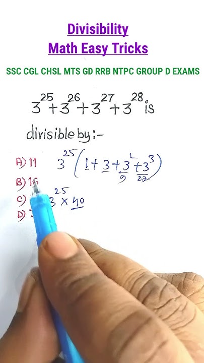 Division Math Tricks| Divisibility| Arithmetic Problems & Shortcuts| Number System| - YouTube