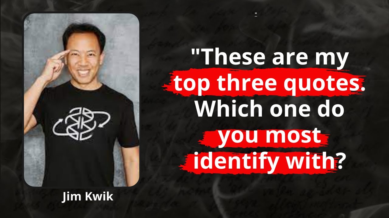 Jim Kwik the best quotes to listen and reflect on - YouTube