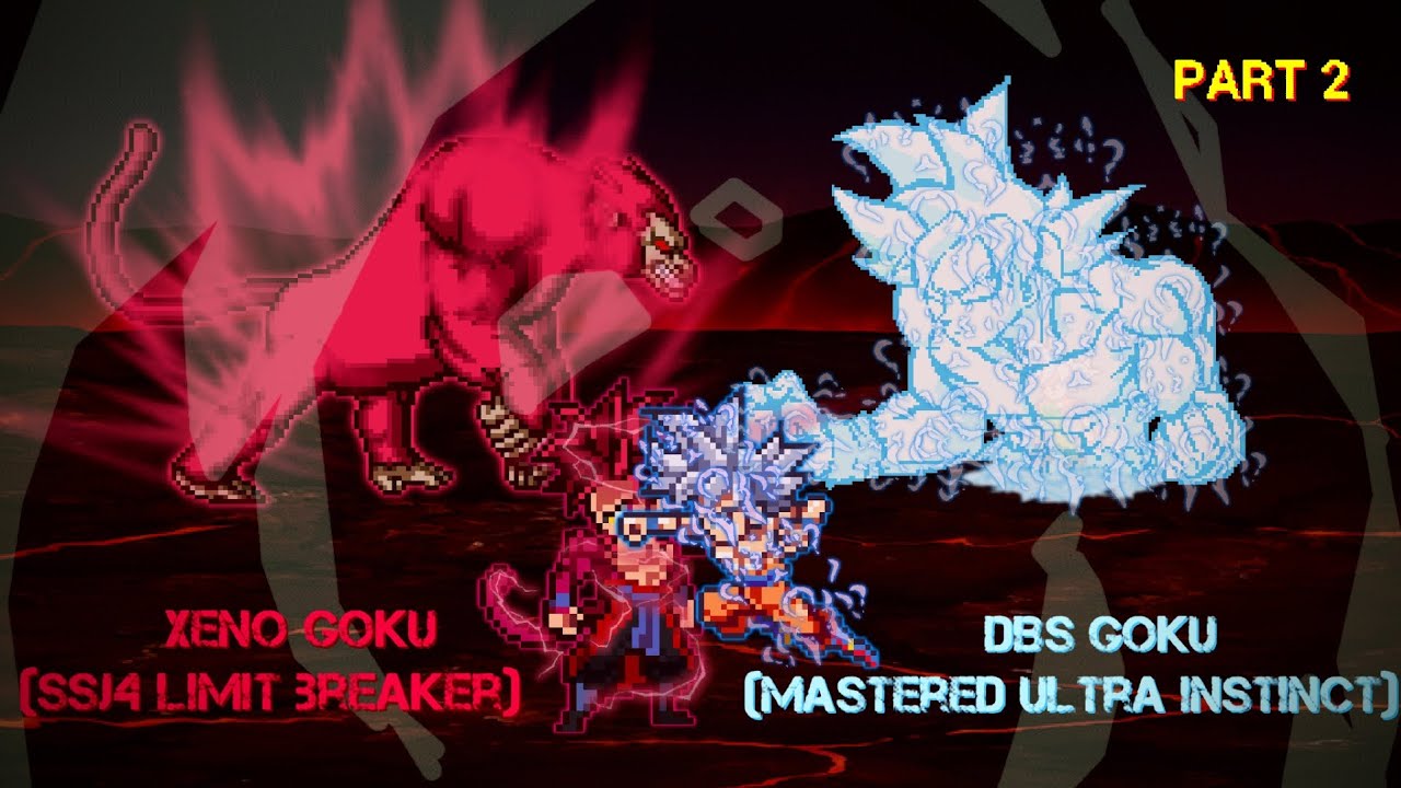 Goku MUI vs Xeno Goku ssj4 limit breaker (part2 trailer) Sprite ...