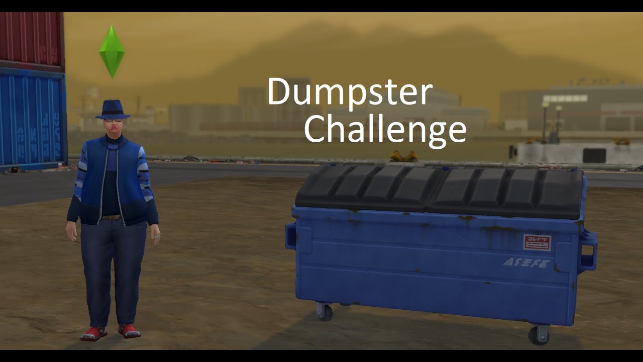 The sims 4: Live! Dumpster Challenge?! - YouTube