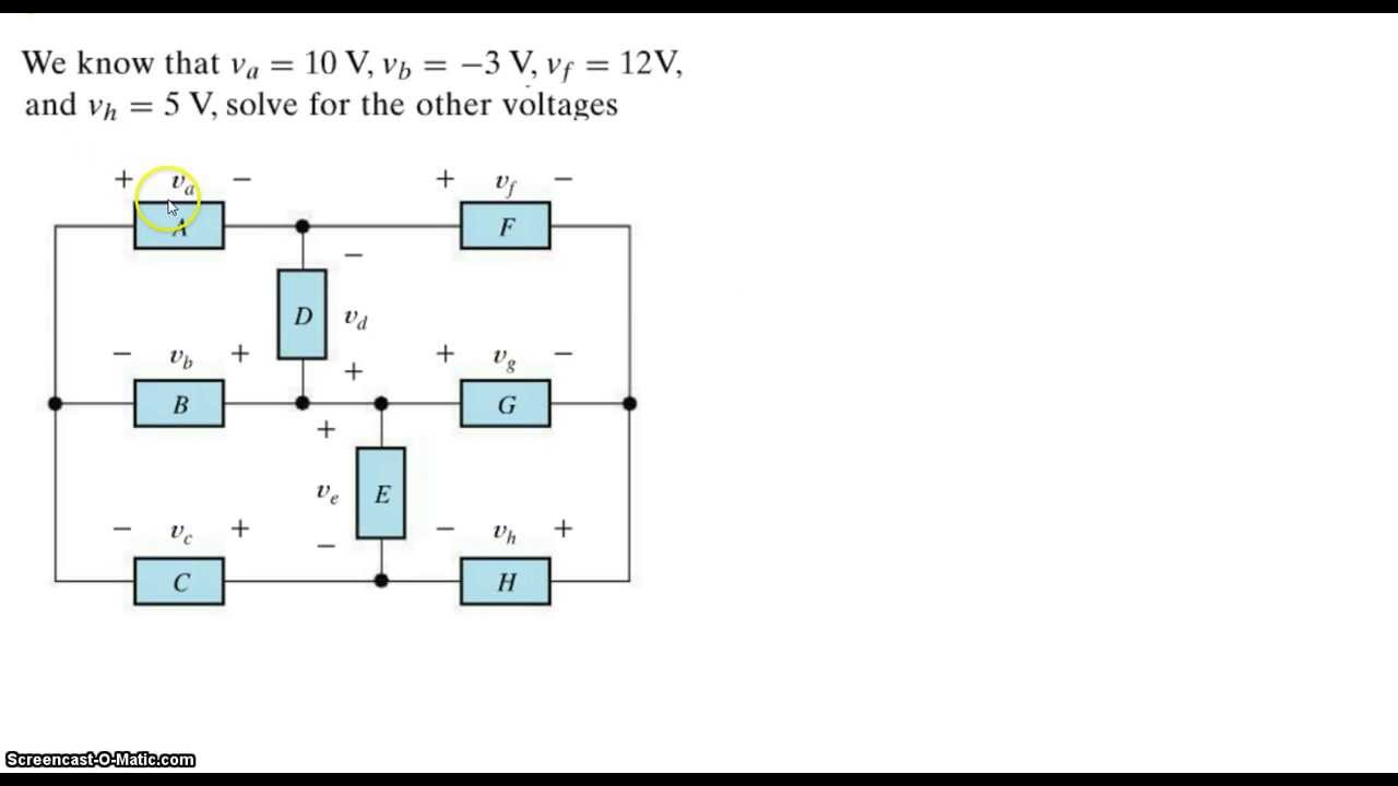 Example 2 Kirchhoff s Voltage Law KVL YouTube Example 2 Kirchhoff s Voltage Law KVL YouTube