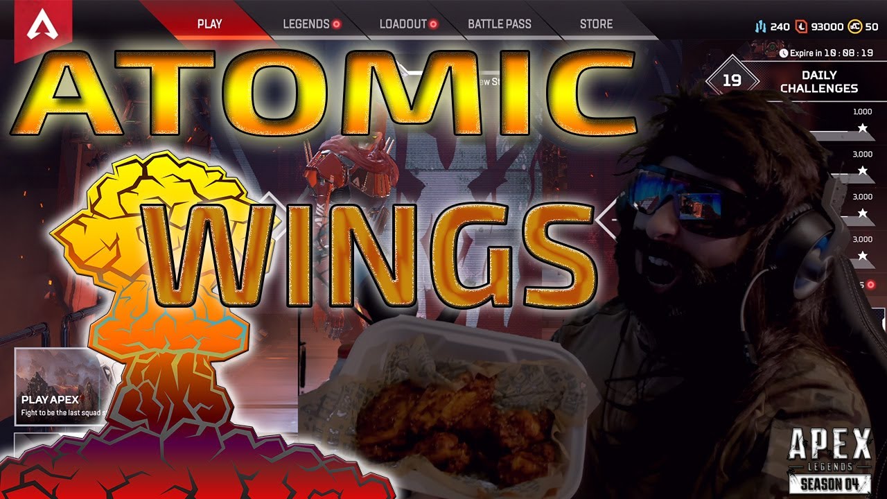 Eating spicy Atomic wings CHALLENGE!! [Apex Legends] - YouTube