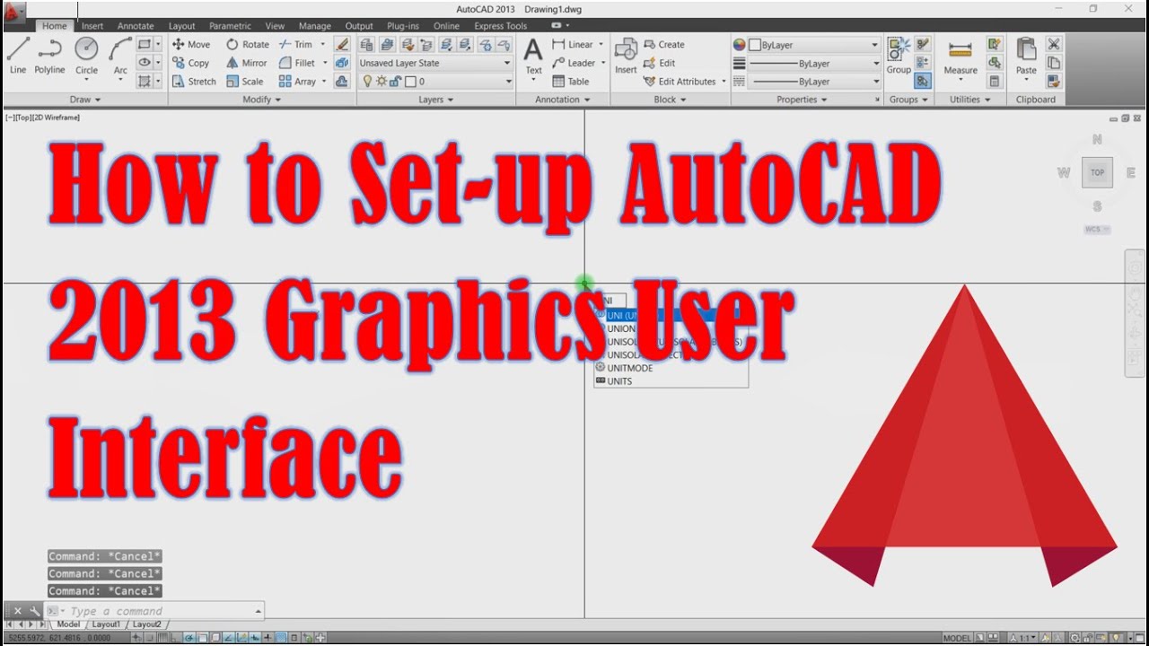 CAD 2D Drafting Exercise 002: Setting Up AutoCAD 2013 GUI - YouTube