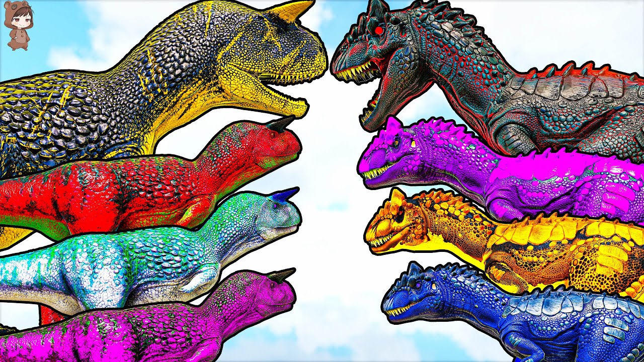 Team Carnotaurus VS Team Allosaurus | ARK Mod Battle Ep.194 - YouTube