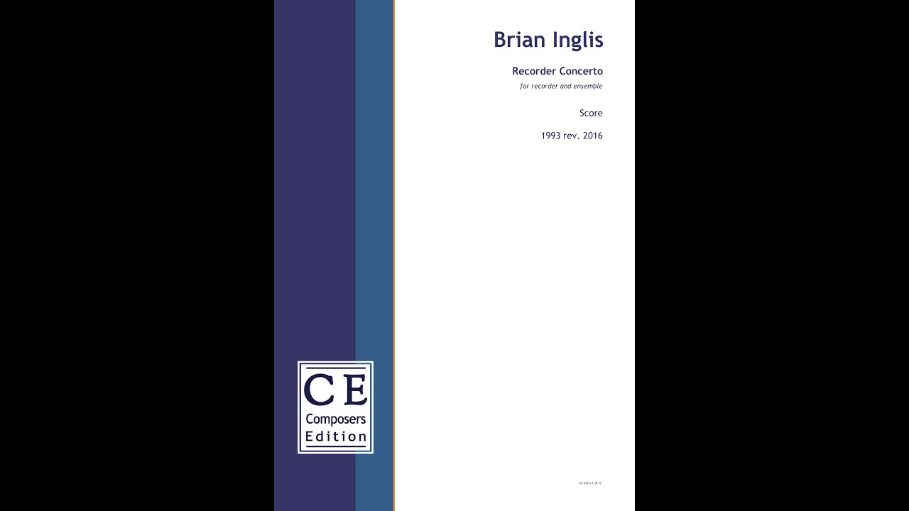 Recorder Concerto by Brian Inglis - YouTube