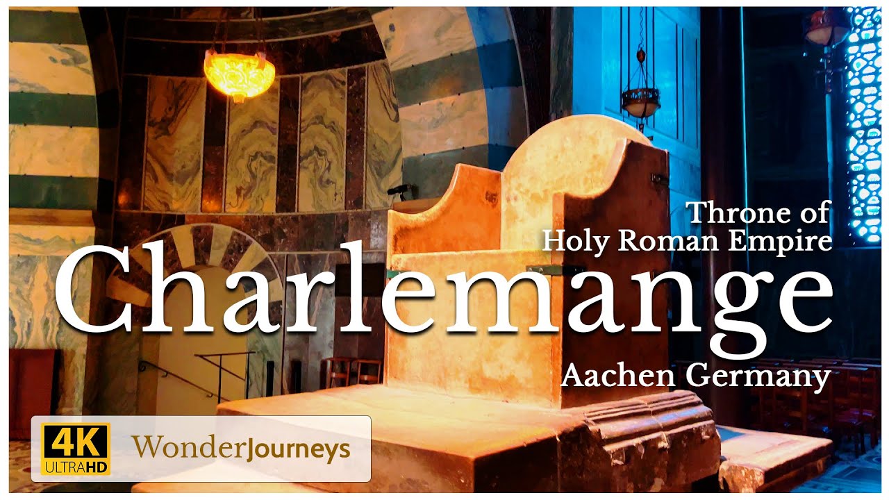 Throne of Charlemagne - founder Holy Roman Emprire. Aachen Germany ...