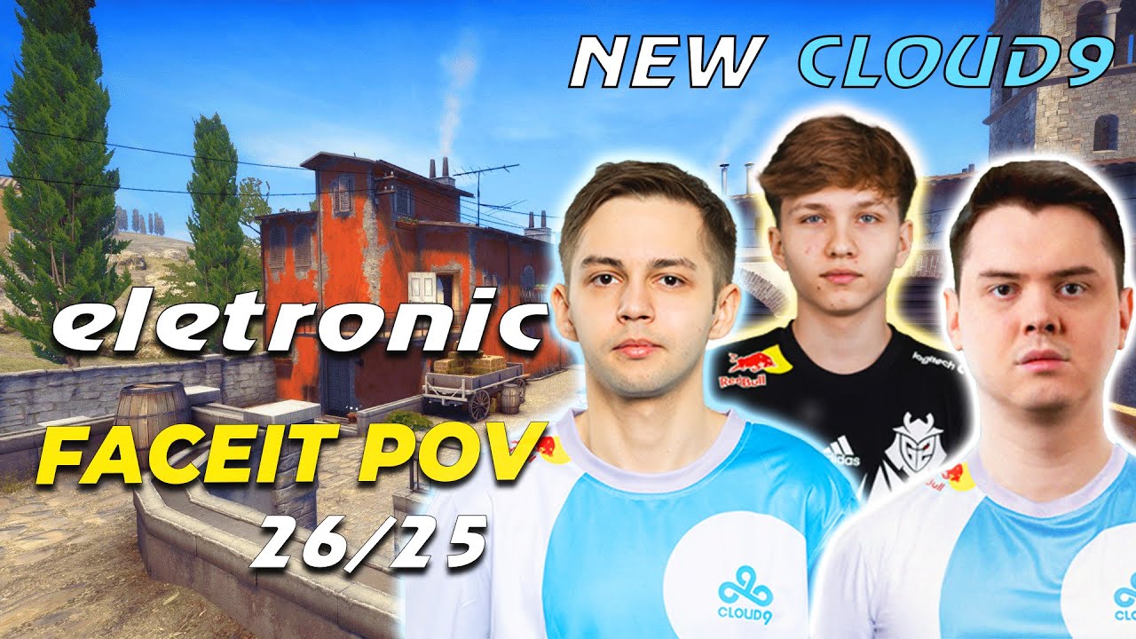 NEW CLOUD9 - ELECTRONIC & SH1RO & M0NESY PLAY FACEIT (INFERNO) - (26/25) | CSGO - YouTube