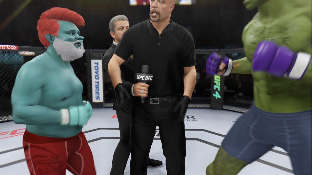 Papa Smurf vs. The Incredible Hulk - UFC 4 - YouTube