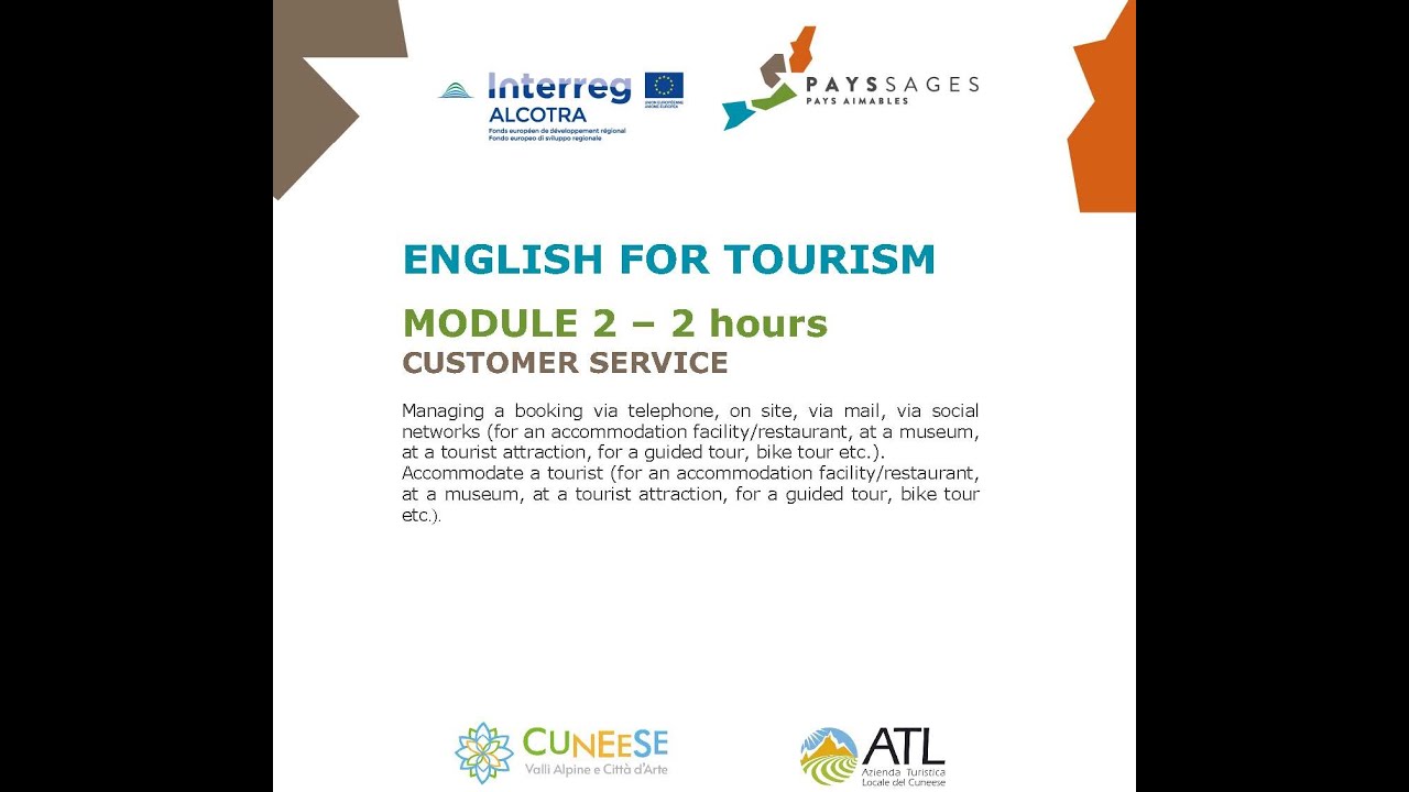 English for Tourism Module 2 - February 7th 2022 - YouTube