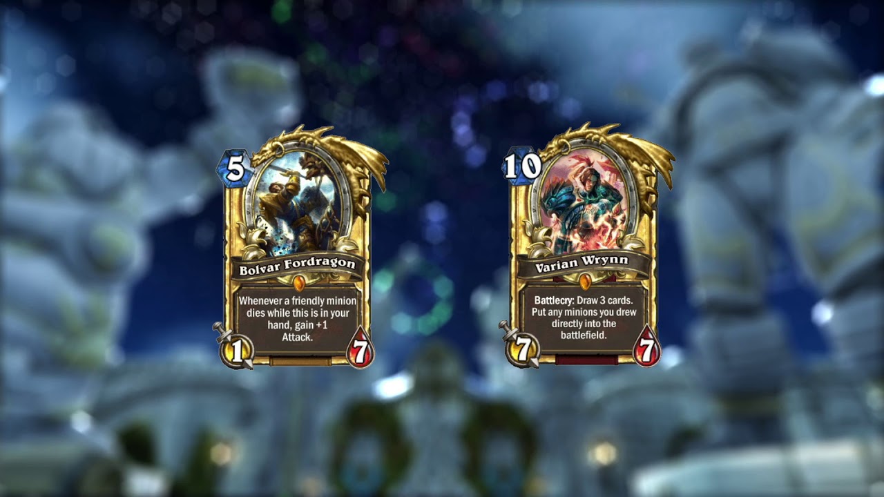 Hearthstone Bolvar Fordragon, Varian Wrynn Theme (Stormwind Intro ...