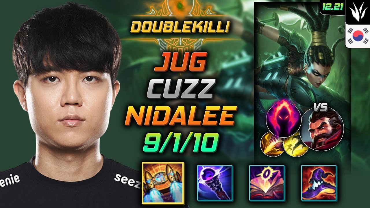 Cuzz Jungle Nidalee Build Hextech Rocketbelt Dark Harvest - LOL KR 12. ...