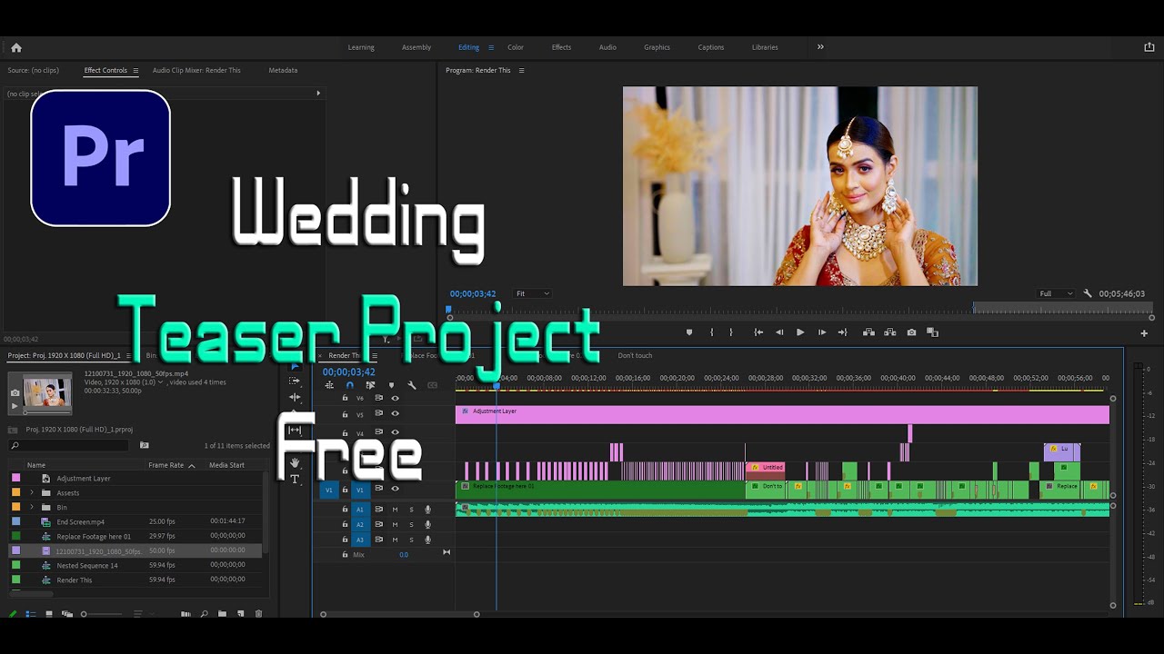 DOWNLOAD FREE Wedding Teaser Project | for Premiere Pro NOW | - YouTube