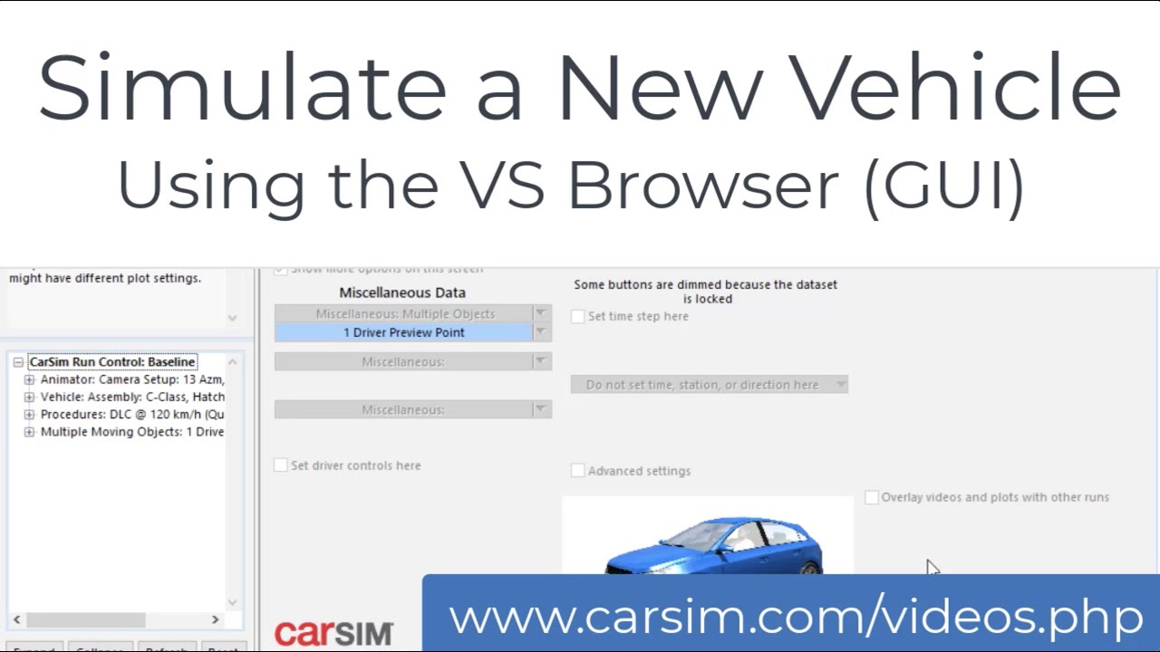 Simulate a New Vehicle: Using the VS Browser (GUI) - YouTube