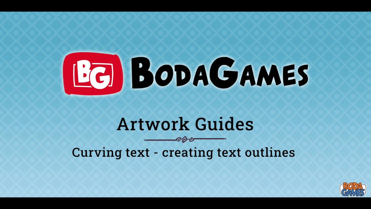 Outlining text / curving text | Board Games Tutorials | Boda Games ...