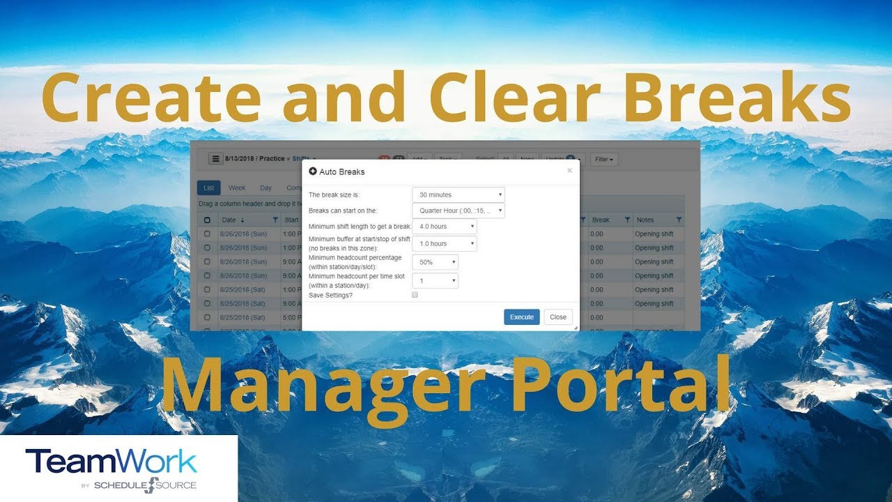 TeamWork 5 Manager Tutorial: How to Add and Clear Scheduled Breaks ...