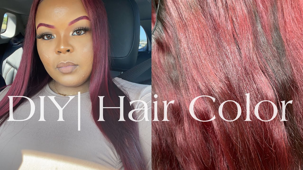 No Bleach Burgundy Hair Color|L’Oreal HiColor| - YouTube