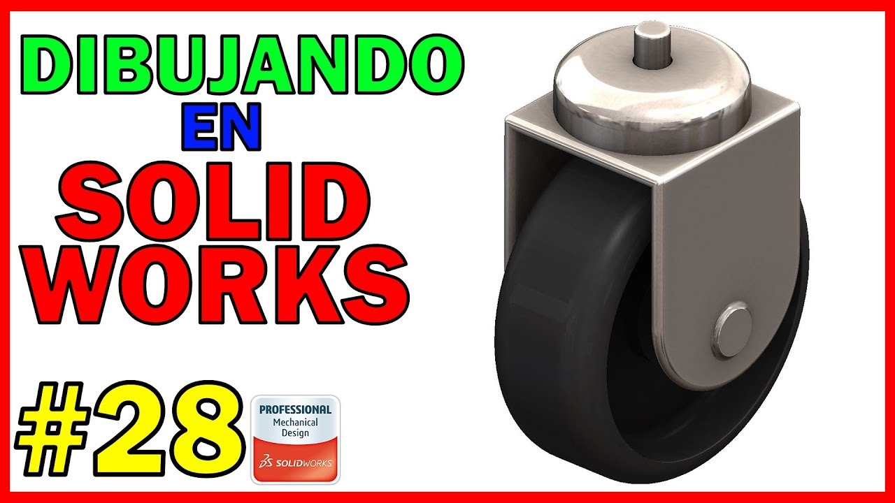 DIBUJANDO en SOLIDWORKS - 28 - Rueda industrial - YouTube