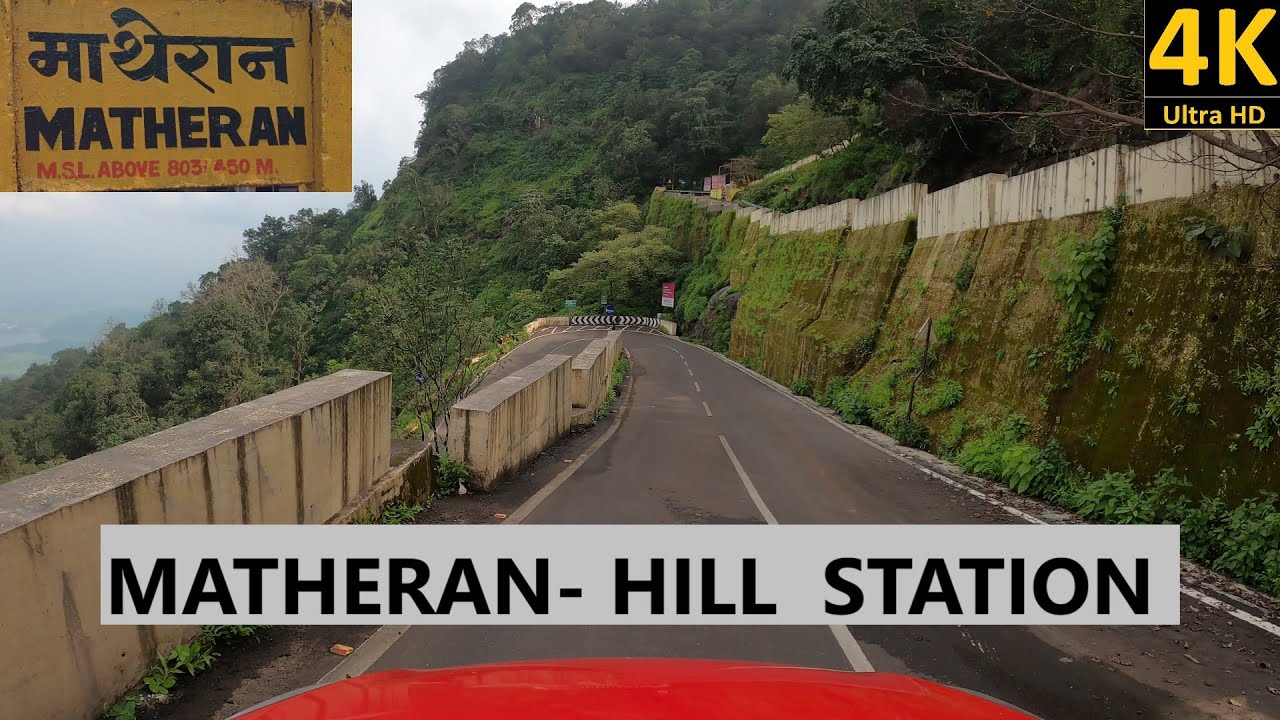 Driving in MATHERAN HILL STATION in MONSOON 4K | NERAL | KARJAT ...