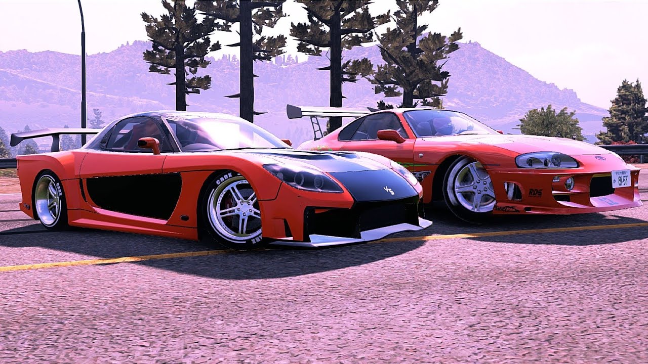 Battle race Rx7 Veliside Vs supra mk4 - YouTube