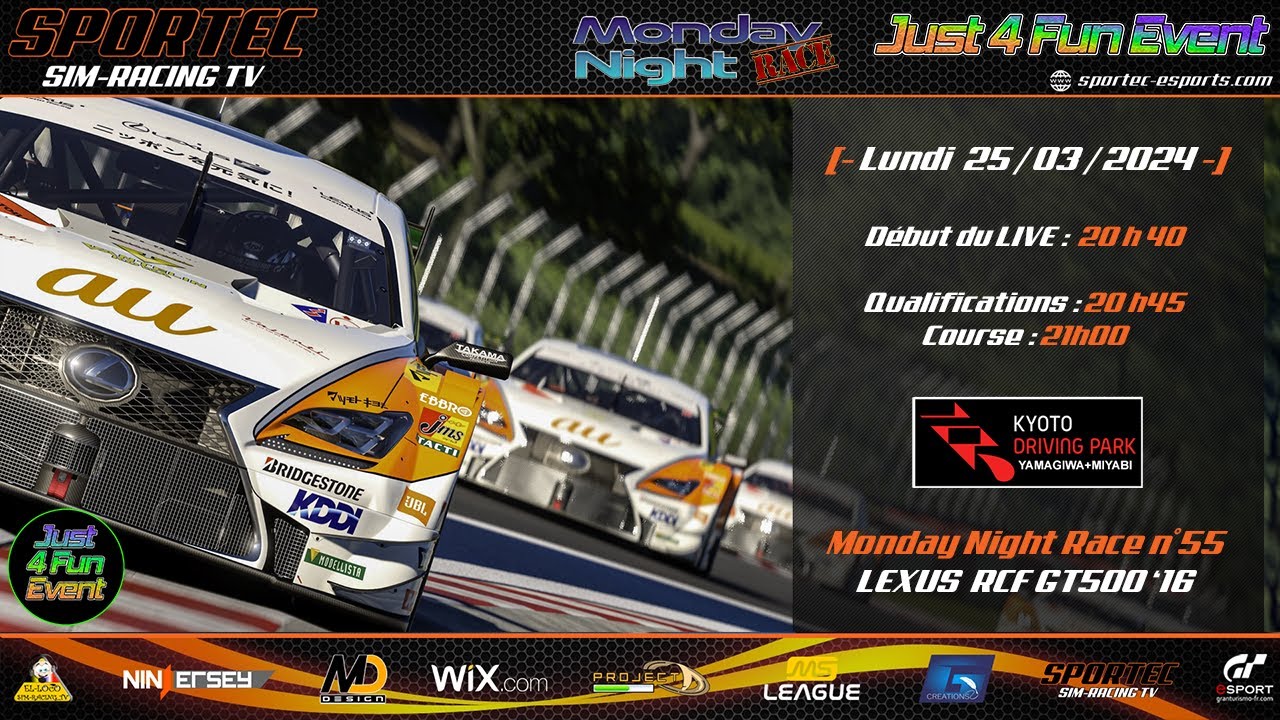 [- SPORTEC Sim-Racing TV -] MONDAY NIGHT RACE N°55 by JUST 4 FUN EVENT ...