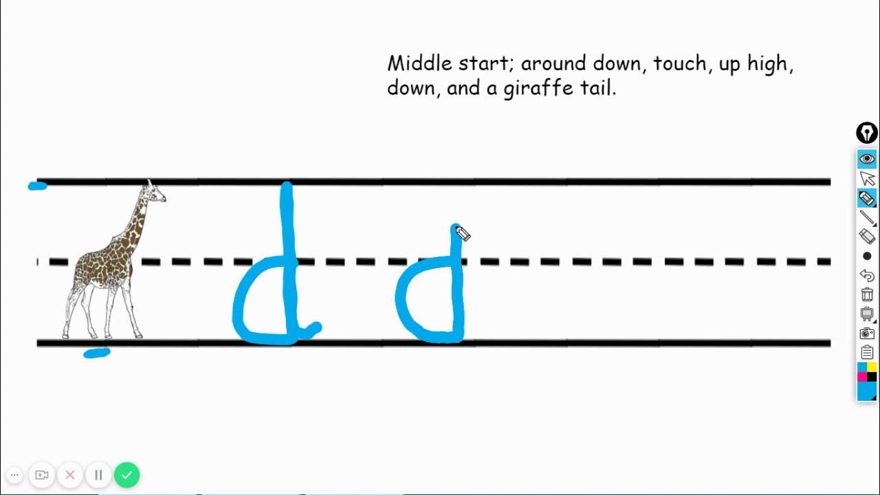 How to Write Lowercase Letter d - D'Nealian Handwriting - YouTube