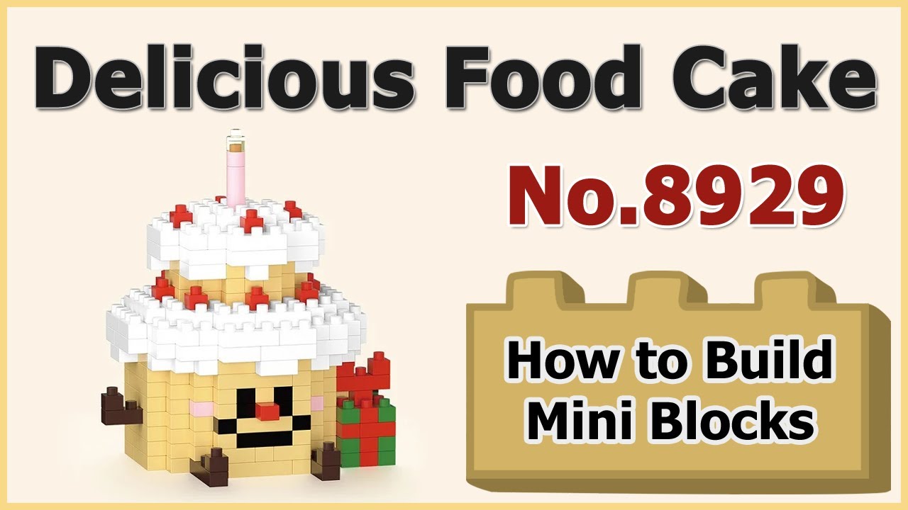 How to Build Mini Blocks Delicious Food Cake 8929 Review Instructions ...