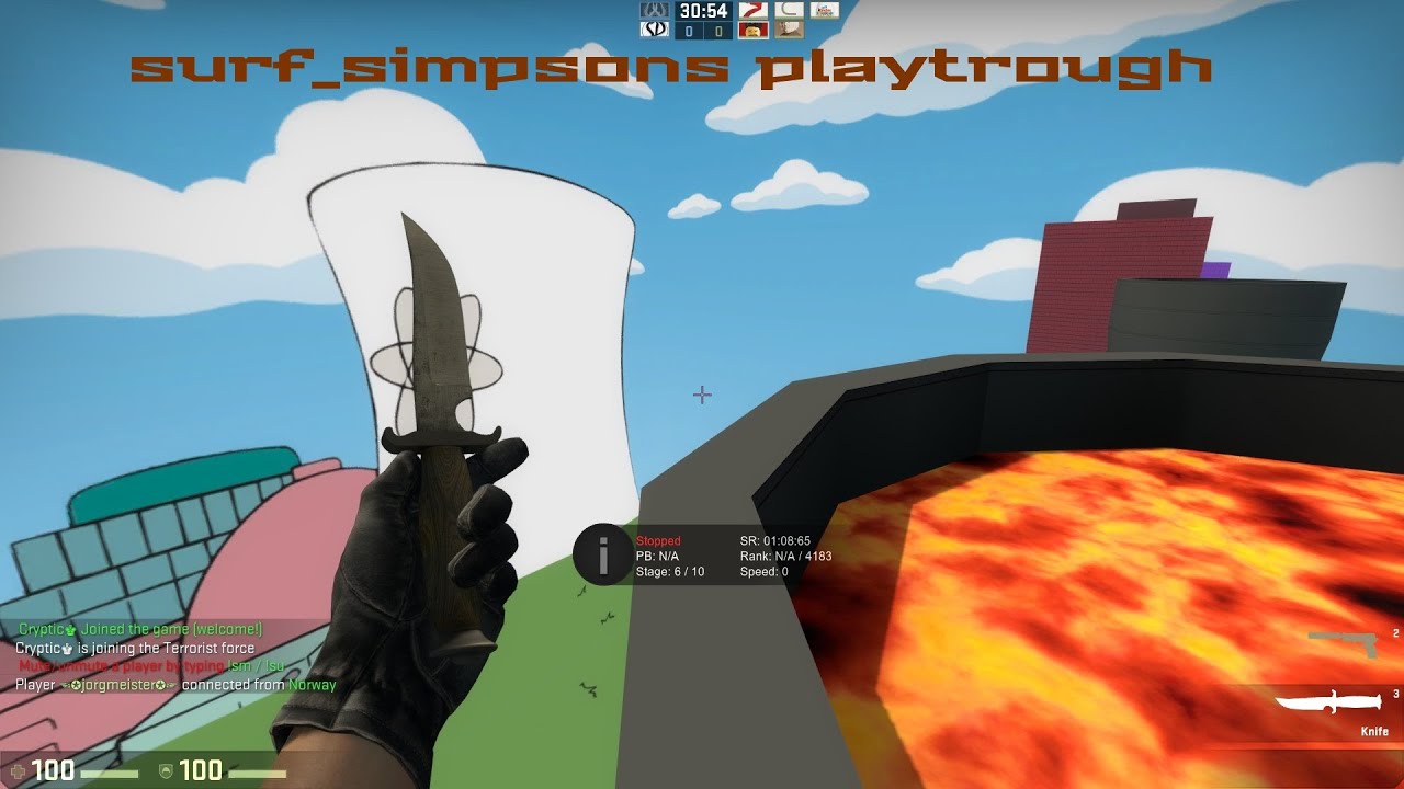 CS:GO surfing Tier 1 maps #1 surf_simpsons - YouTube