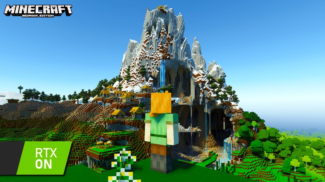 MINECRAFT BEDROCK COMO EN LOS TRAILERS * RTX BARE BONES para MINECRAFT ...