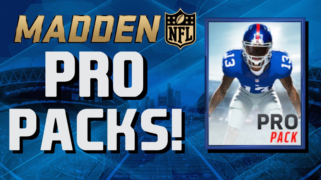 100 PRO PACKS! - Madden Mobile 16 - YouTube