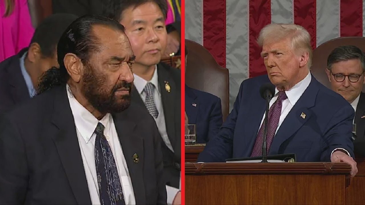 Rep. Al Green interrupts Trump speech, gets KICKED OUT - YouTube