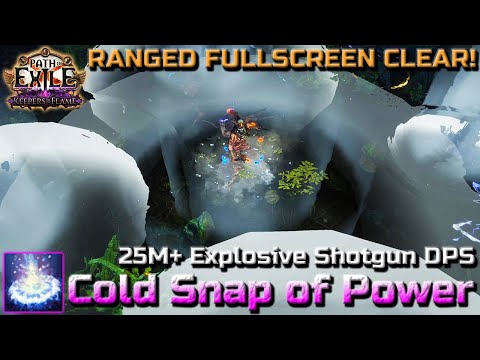 MASSIVE RANGED SHOTGUN EXPLOSIONS! Cold Snap of Power Hierophant - Path of Exile 1 Build Trailer
