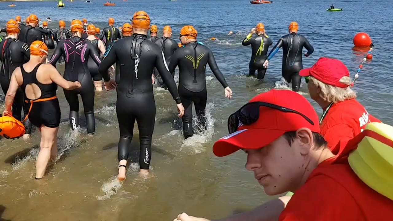 Swimmers brave the water for the Great East Swim 2019! - YouTube
