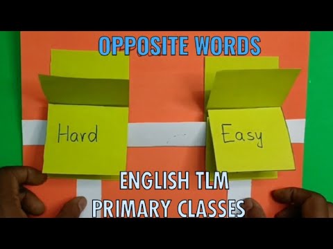 Opposite Words || English TLM || English Working Model for Primary ...