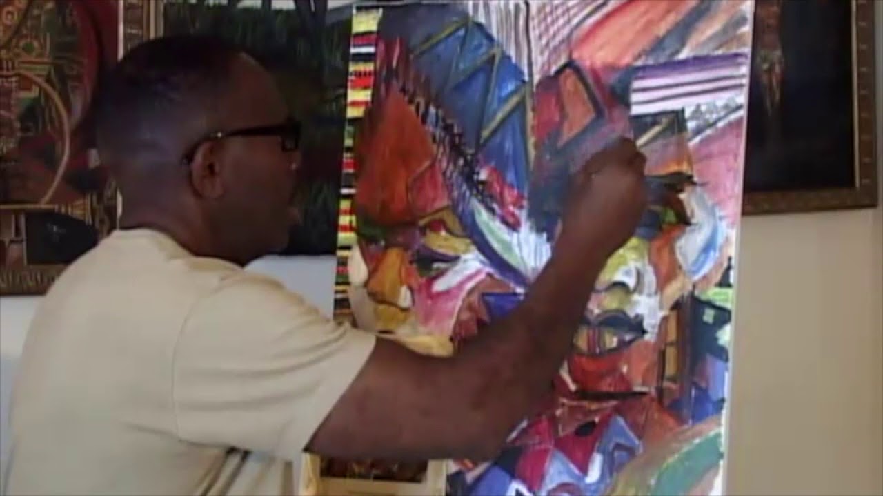 Melvin drawing abstract painting - YouTube