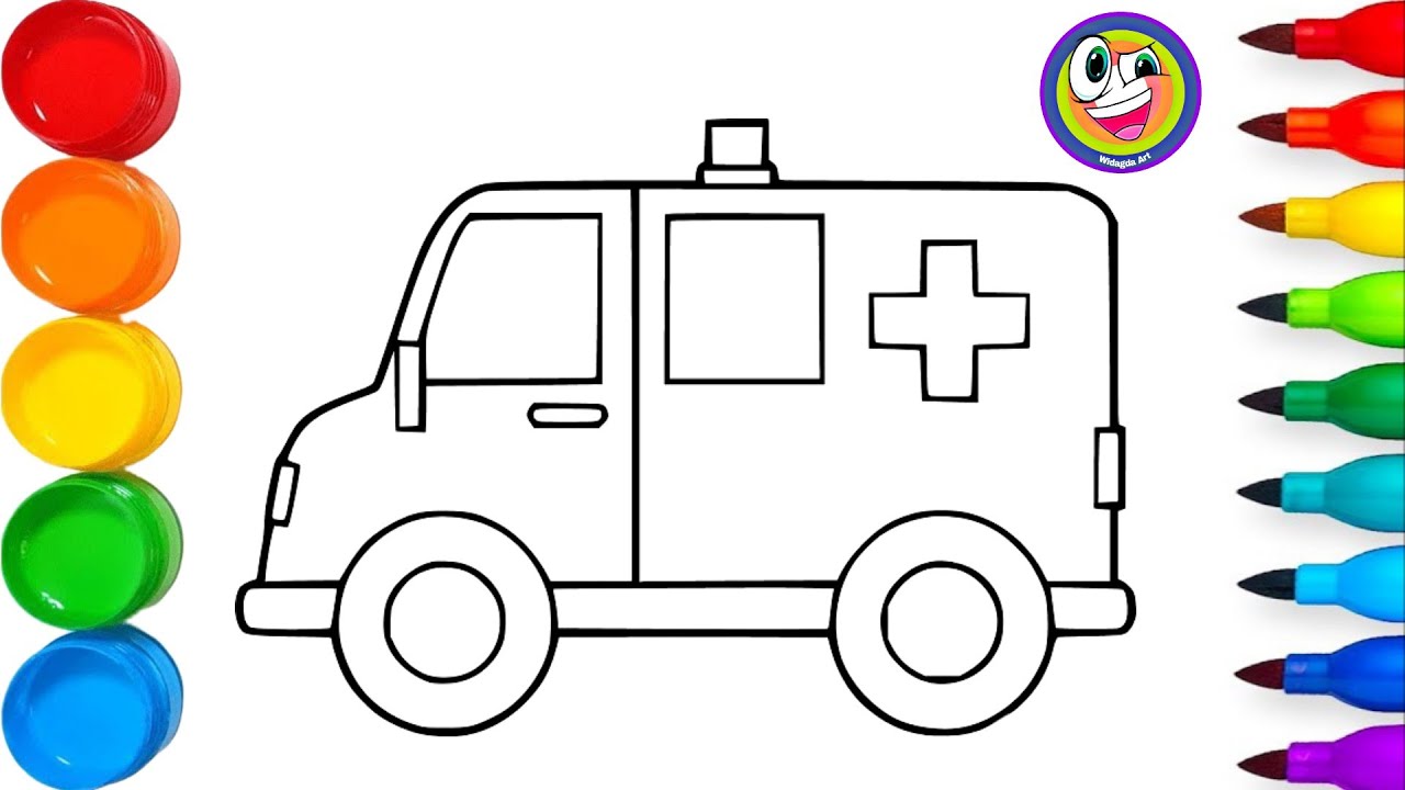 How to Draw an Ambulance | Easy & Quick Step-by-Step Tutorial for ...