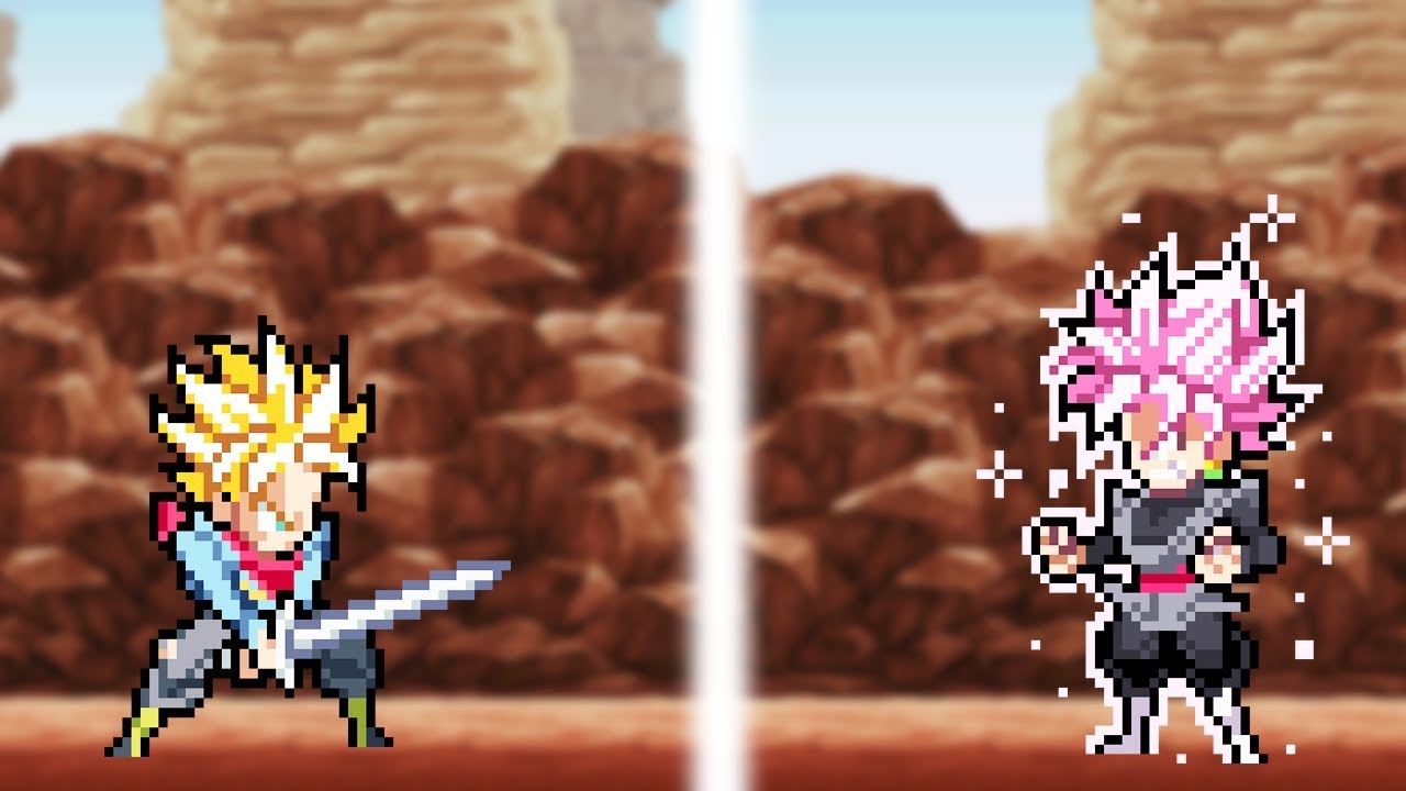 trunks VS goku black(sprite animation) - YouTube