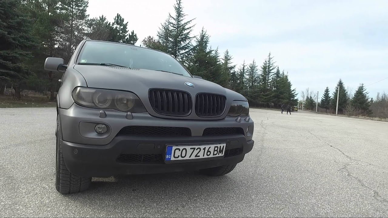 BMW X5 E53 wrapping in Matt Dark Anthracite Metallic by BULFOLIO - YouTube
