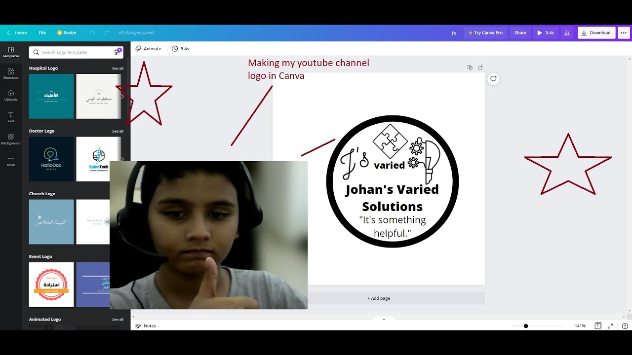 How to design my own YouTube logo in canva - YouTube