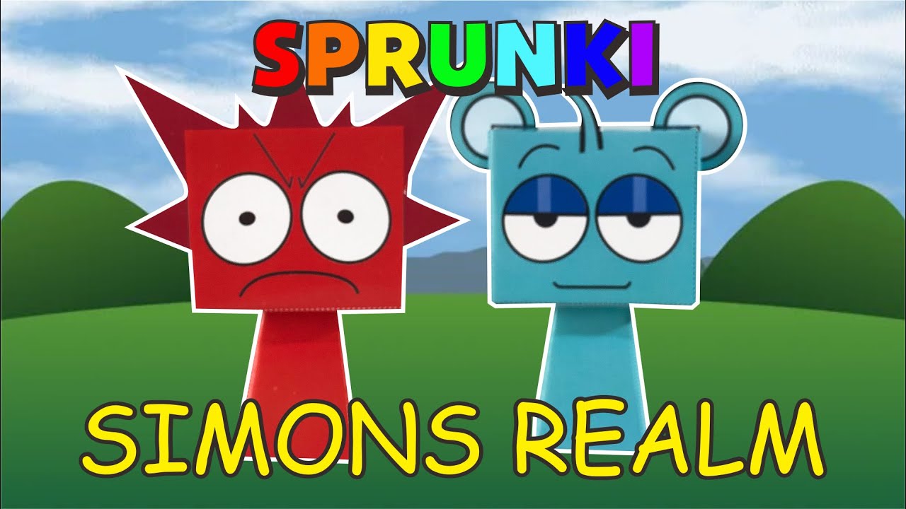 SPRUNKI SIMONS REALM | How to make Sky and Raddy papercraft | Simons ...