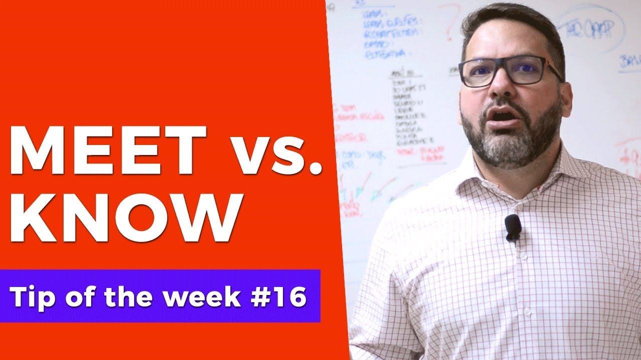 Dica da Semana #16: MEET vs. KNOW - YouTube