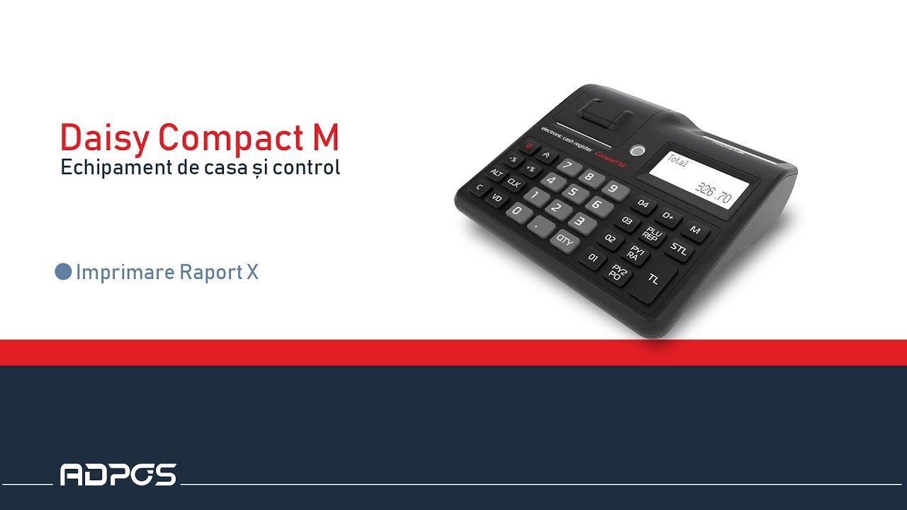 Daisy Compact M - Imprimare Raport X - ADPOS Moldova - YouTube