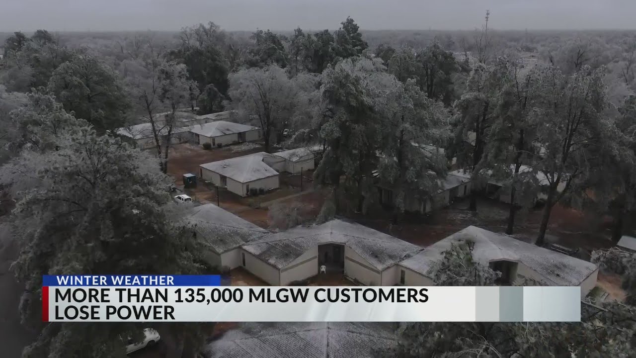 Ice on trees, power lines puts tens of thousands in the dark - YouTube