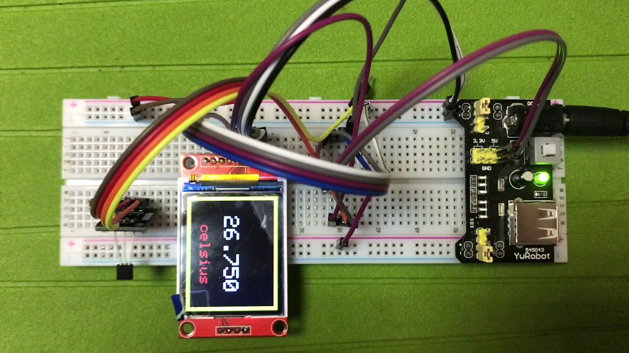 ST7735 modification PDQ arduino library for attiny85 - YouTube