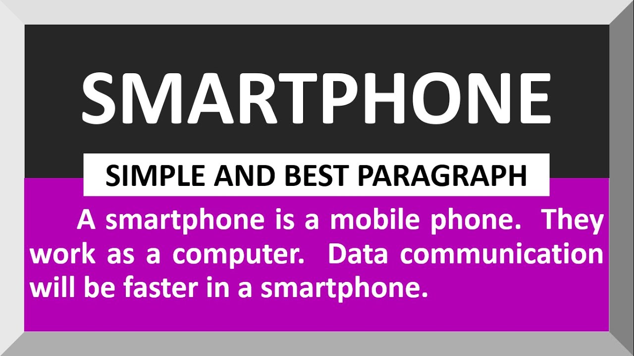 Paragraph on Smartphone in English | Few Sentences about Smartphone in ...