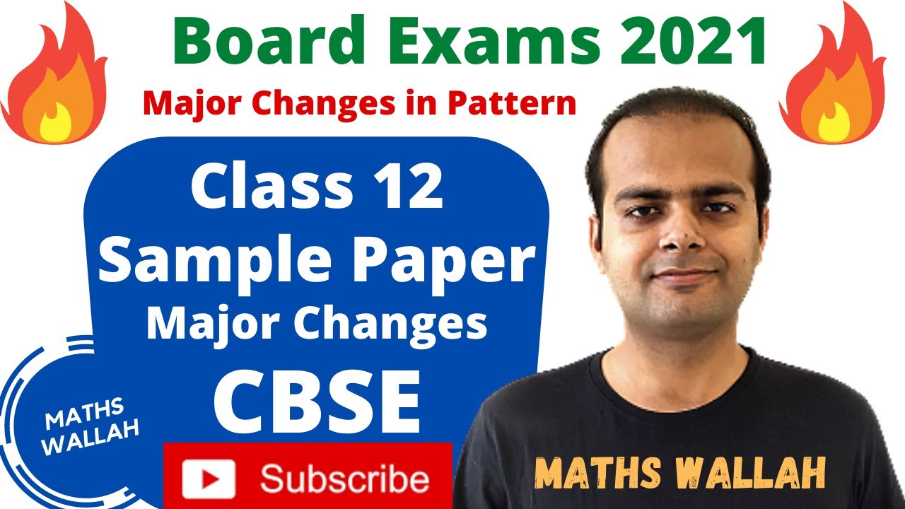 CBSE Class 12 Paper Pattern Change | Latest Sample Paper Maths | Major ...