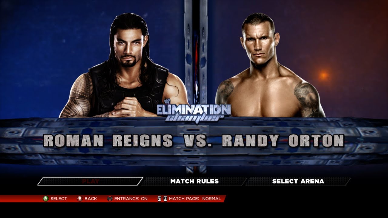WWE 2K14 - Roman Reigns vs. Randy Orton - YouTube