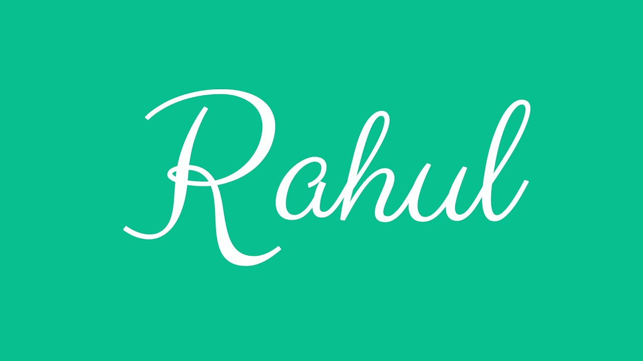 Learn how to Sign the Name Rahul Stylishly in Cursive Writing - YouTube