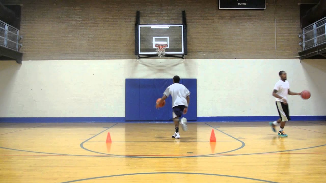 Basketball Workout: One Hand Under Dribble Finish Same Hand - YouTube