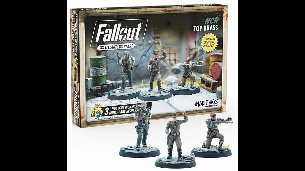 Fallout Wasteland Warfare: NCR Top Brass Unboxing - YouTube
